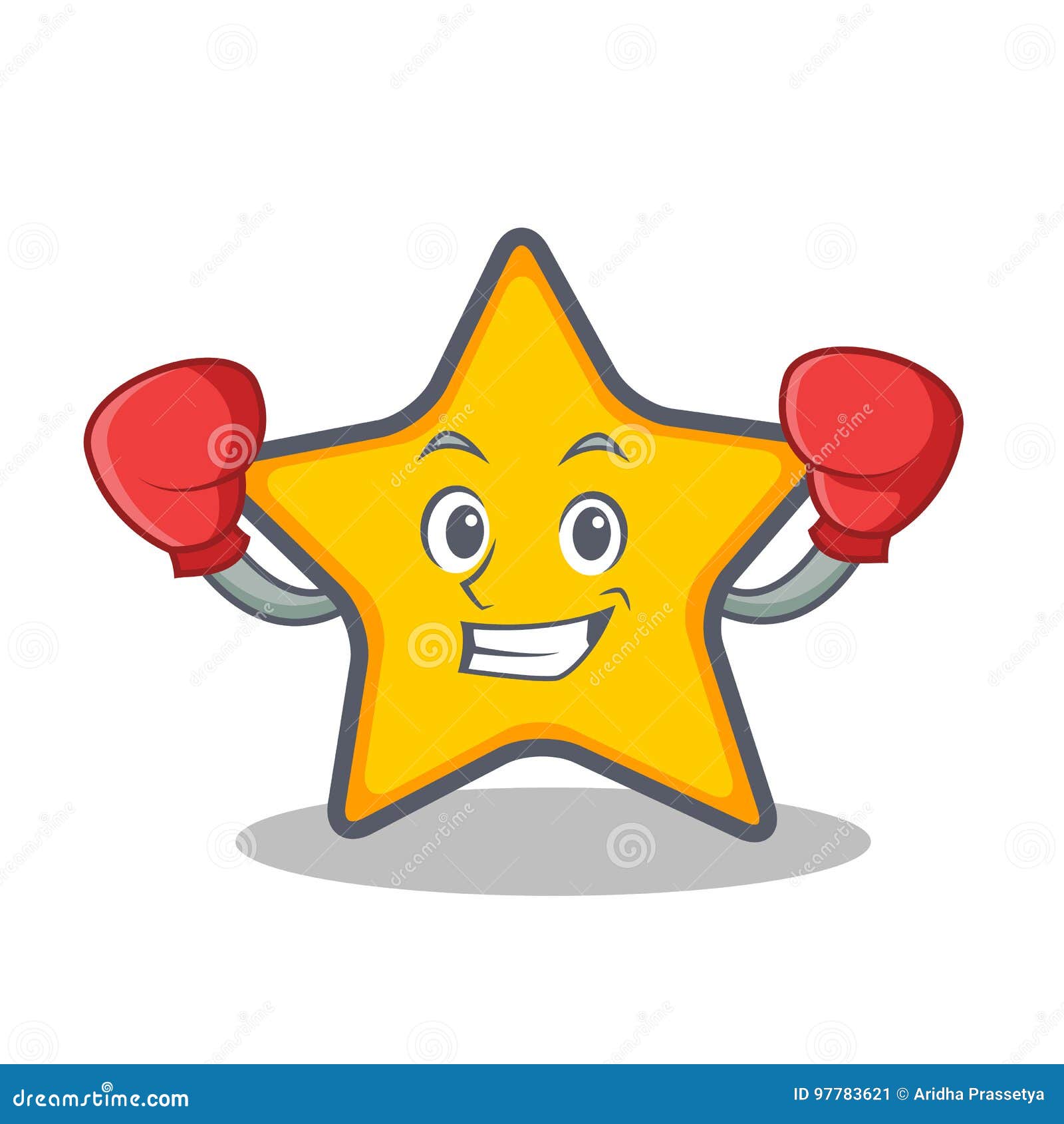 Boxing Star Character Cartoon Style Stock Vector - Illustration of ...