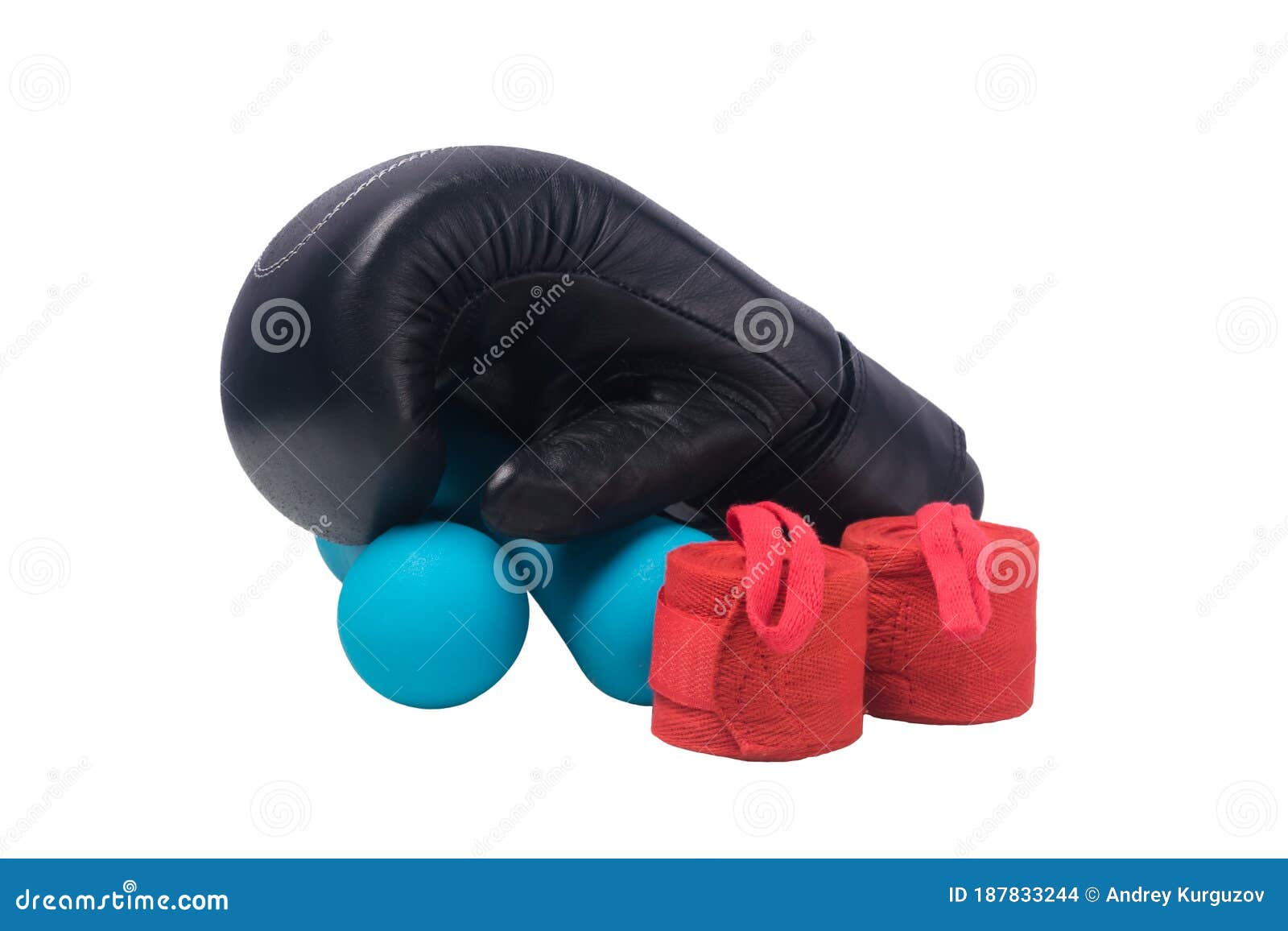 Boxing Stuff Concept Isolated on White Background Stock Photo - Image ...
