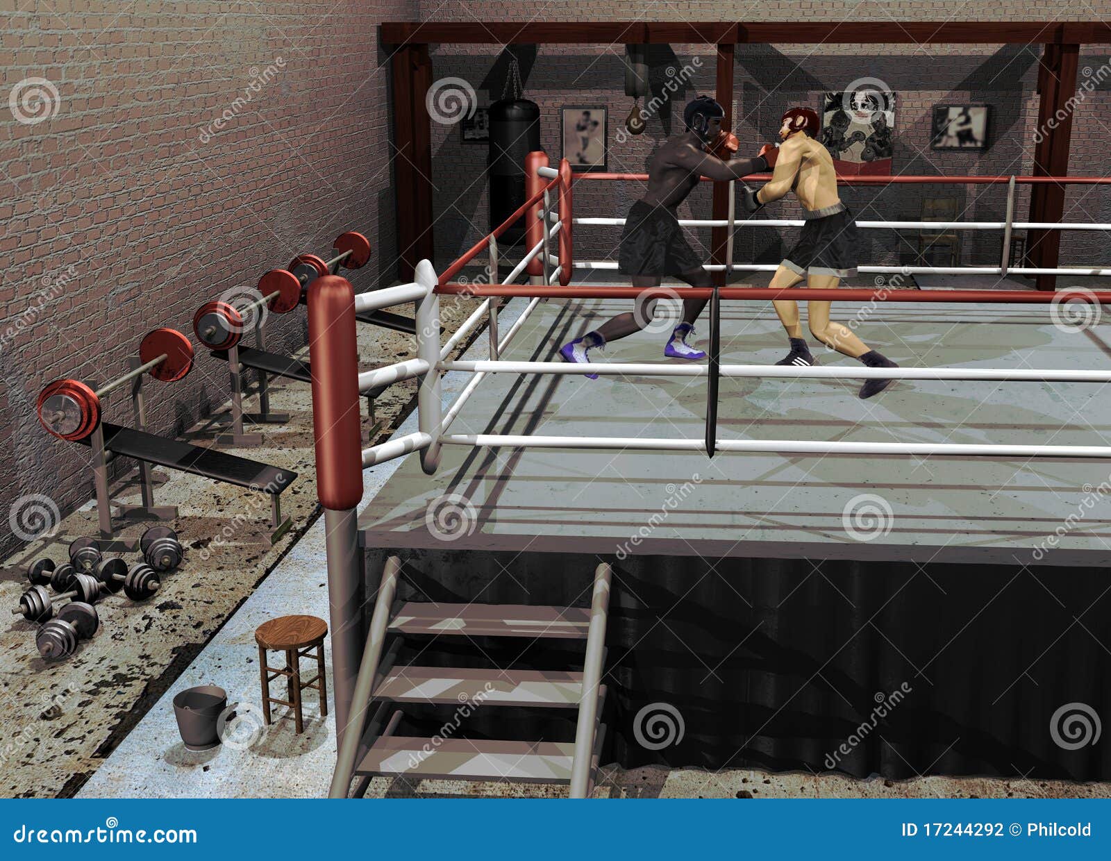 Boxing training stock illustration. Illustration of effort - 17244292