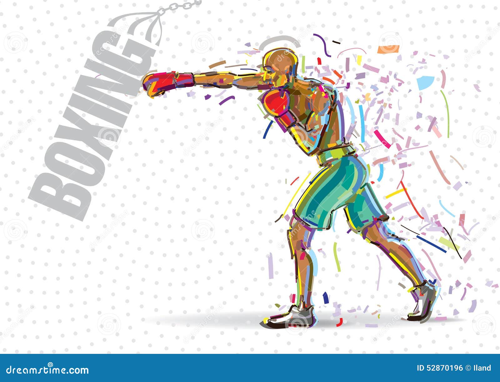Boxing training. stock vector. Illustration of club, drawing - 52870196