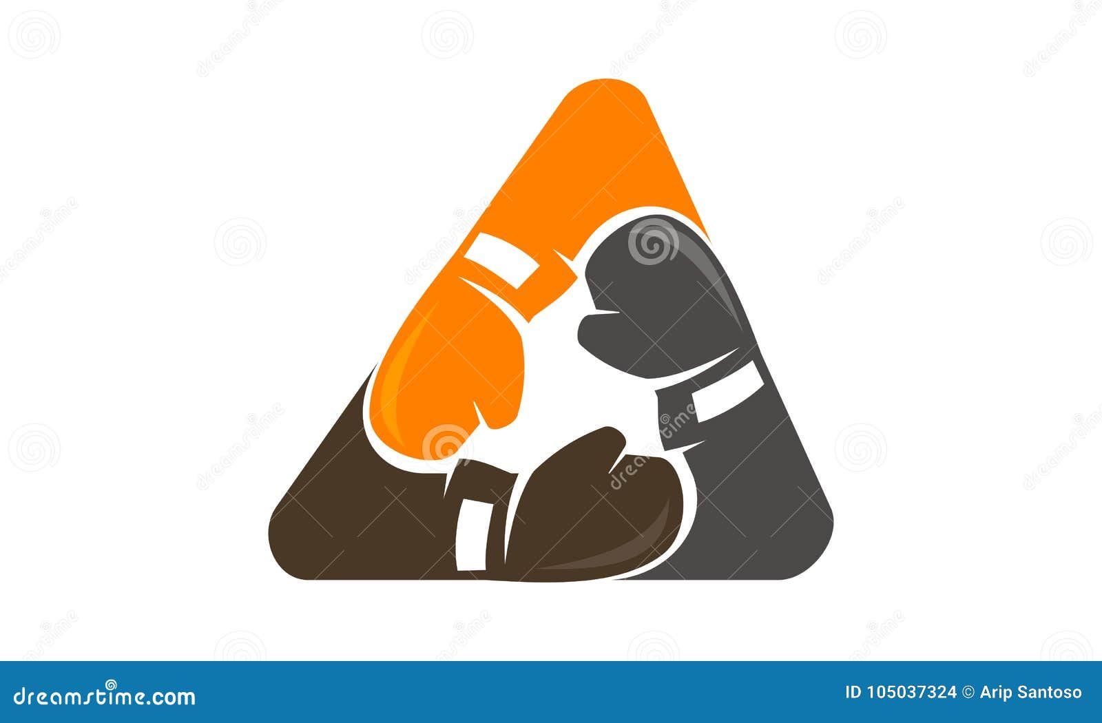 Boxing Triangle Union stock vector. Illustration of design - 105037324