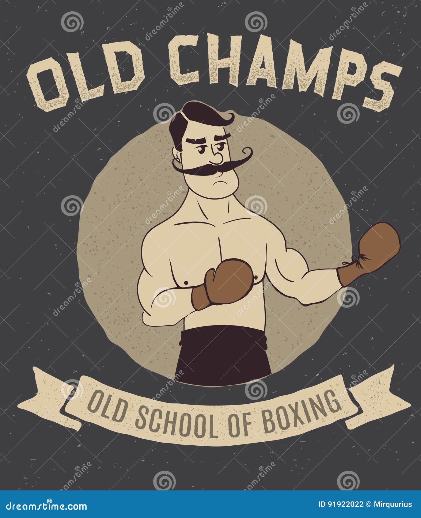 Boxing Vintage Logo with Boxer Stock Vector - Illustration of emblem ...