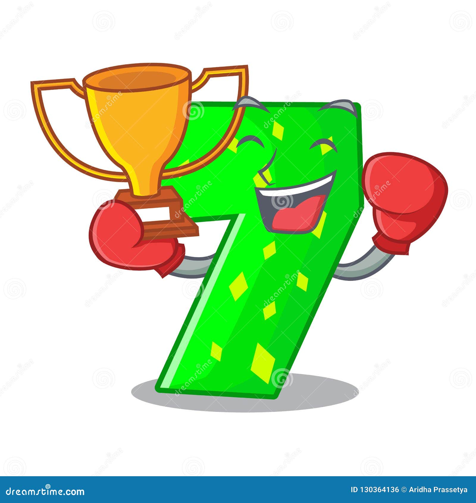 Boxing Winner Number Seven Isolated on the Mascot Stock Vector ...