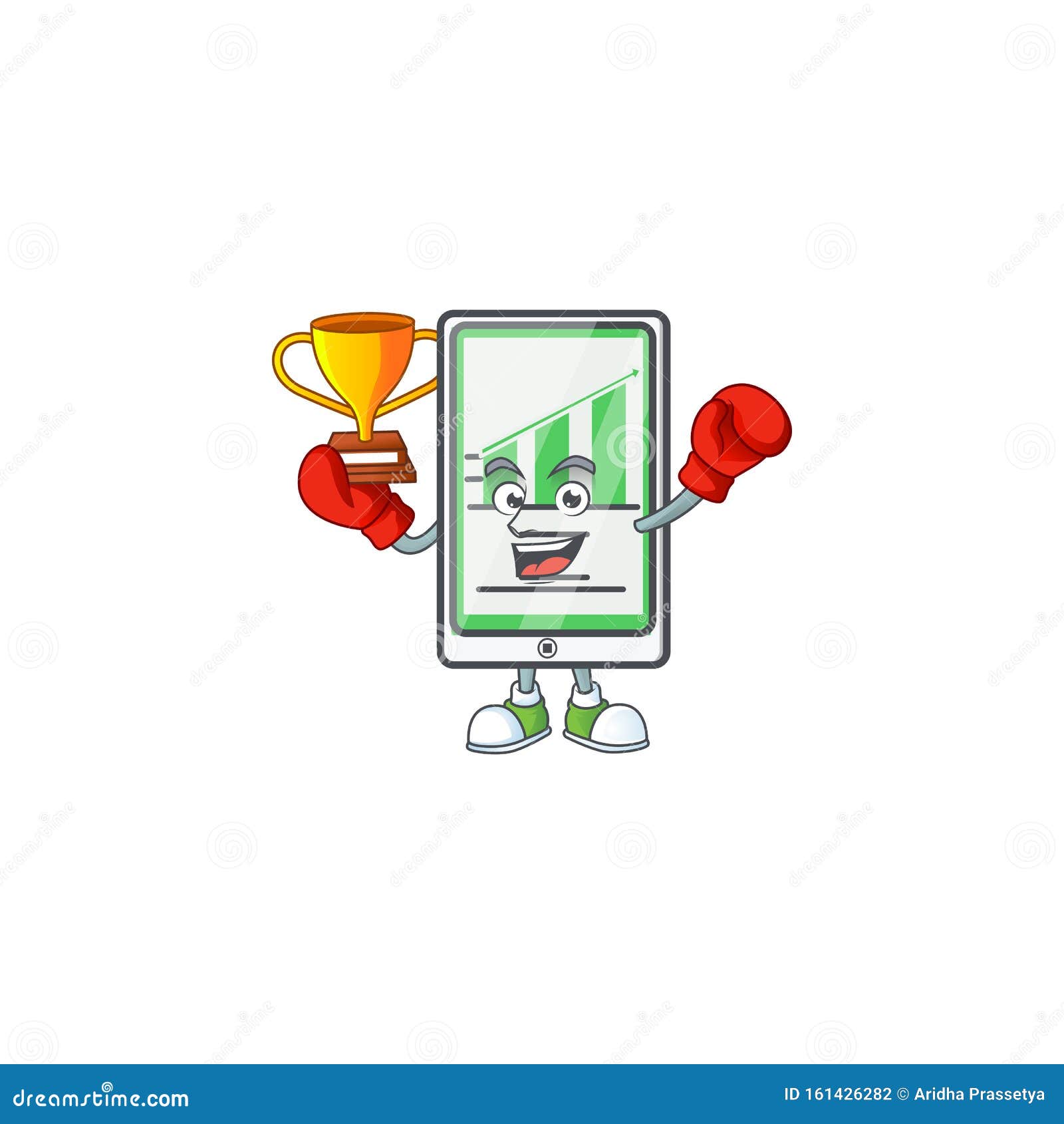 Boxing Winner Up Chart Vertical Tablet for Progress Stock Vector ...