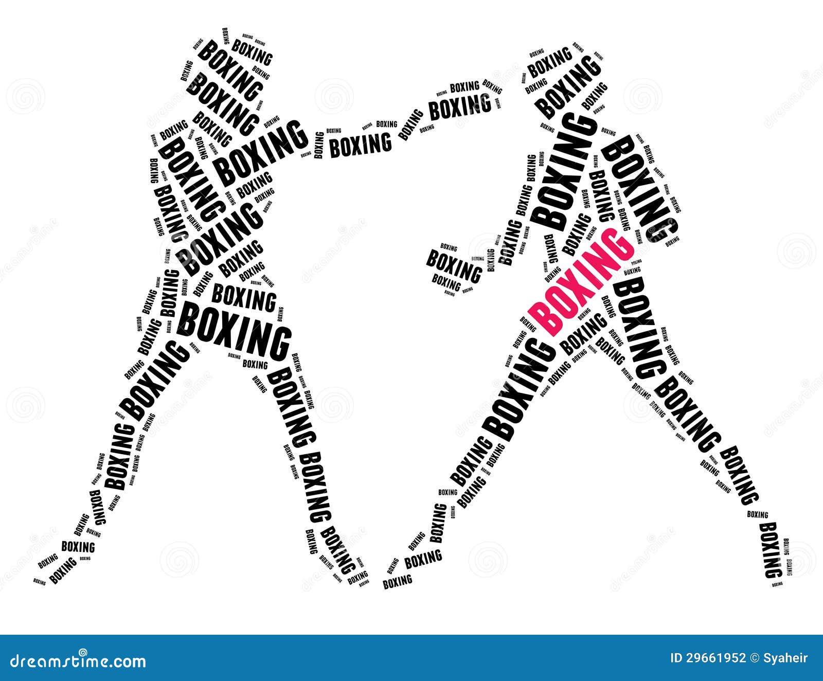 Boxing in word cloud stock illustration. Illustration of action - 29661952