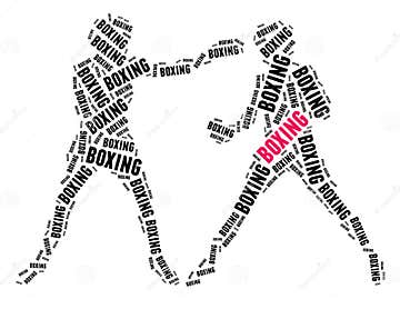Boxing in word cloud stock illustration. Illustration of action - 29661952