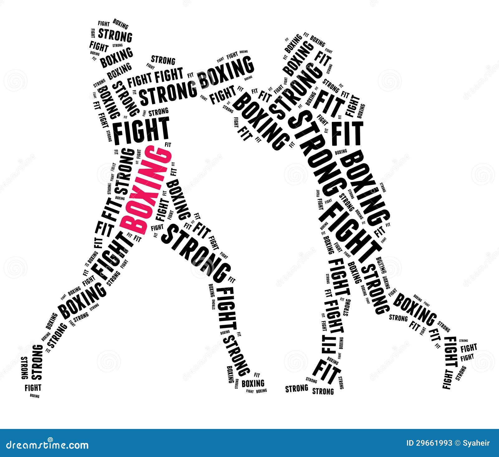 Boxing in word cloud stock illustration. Illustration of punch - 29661993