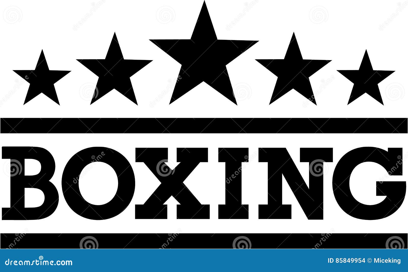 Boxing Word Stars stock vector. Illustration of athlete - 85849954
