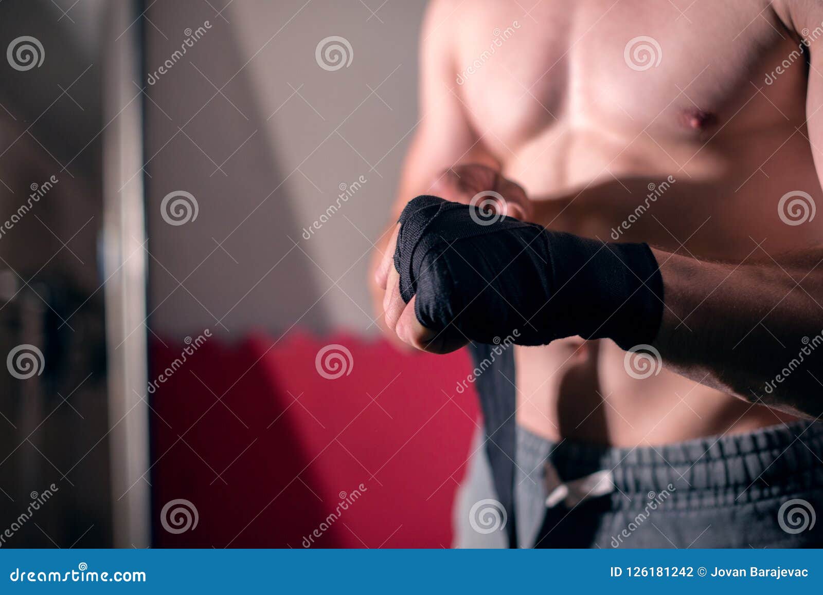 Boxing wraping hands stock photo. Image of fighter, build - 126181242
