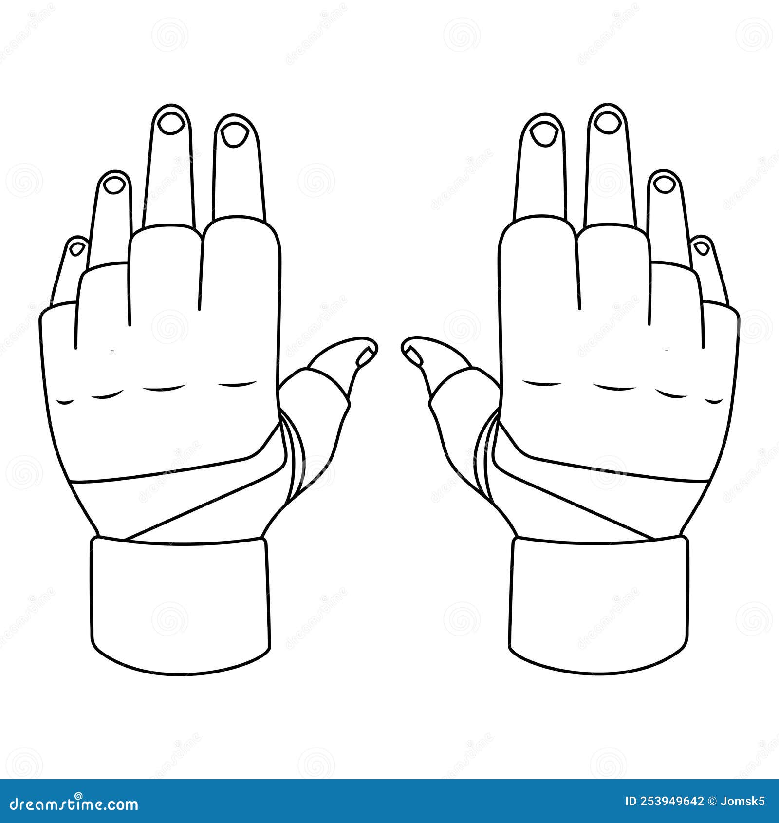 Boxing Wraps Sketch Vector Illustration Stock Vector - Illustration of ...