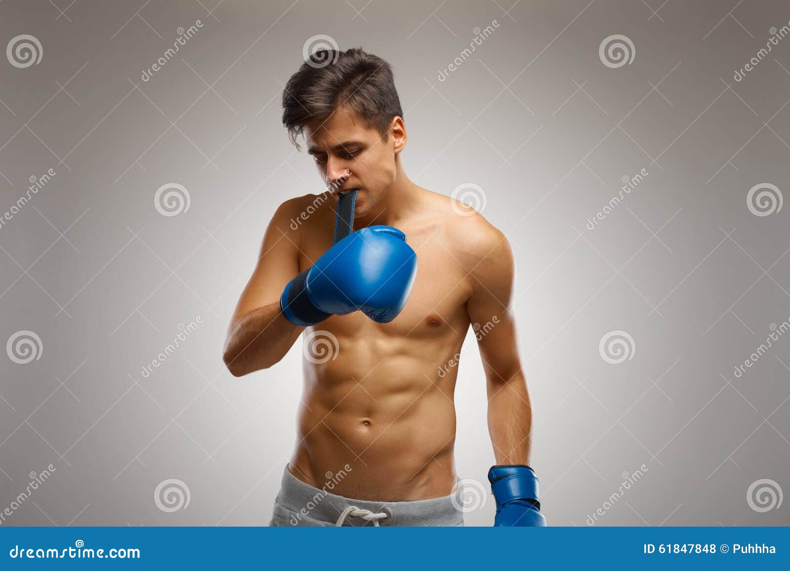 Boxing. Young Boxer Ready To Fight Stock Photo - Image of muscular ...