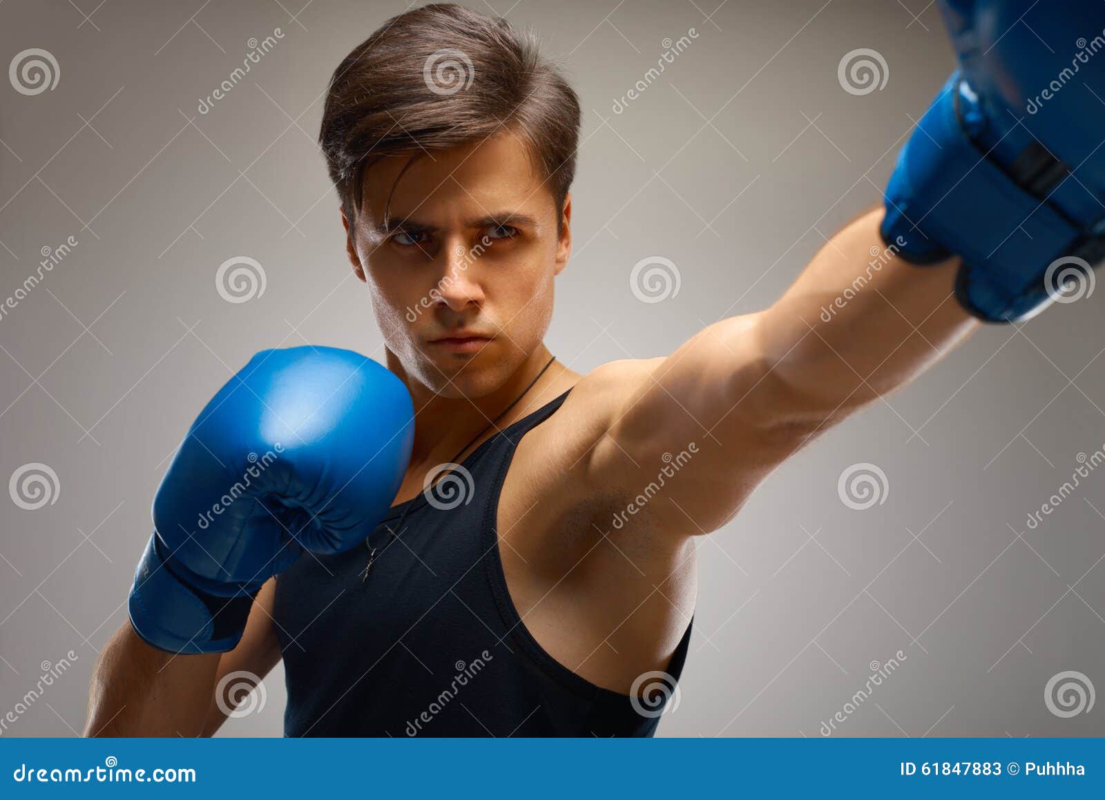 Boxing. Young Boxer Ready To Fight Stock Image - Image of power, boxing ...
