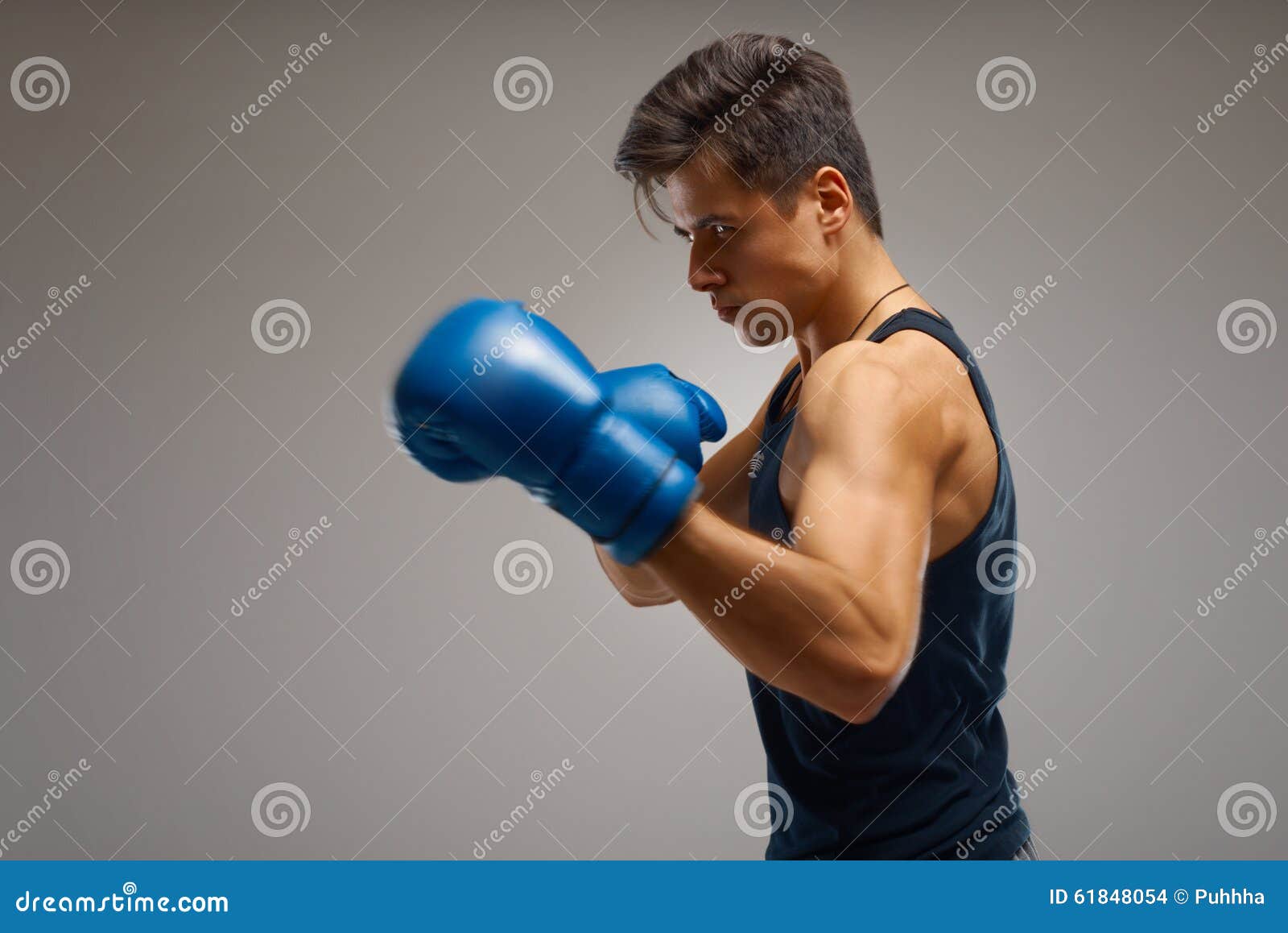 Boxing. Young Boxer Ready To Fight Stock Photo - Image of fight, ready ...