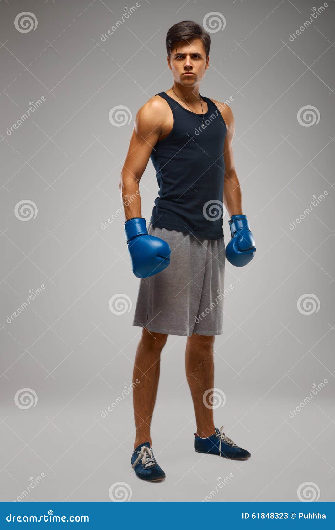 Boxing. Young Boxer Ready To Fight Stock Image - Image of caucasian ...