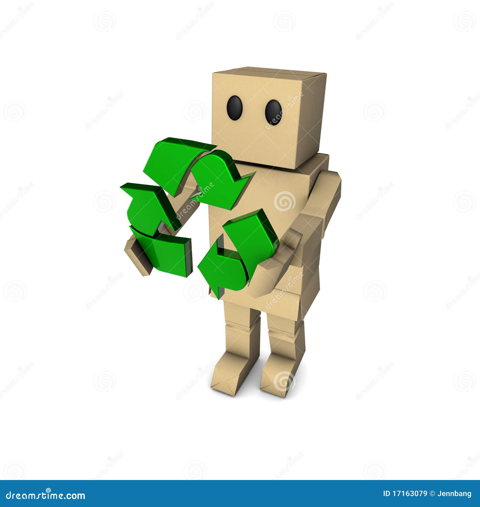 Boxman recycle stock illustration. Illustration of standing - 17163079