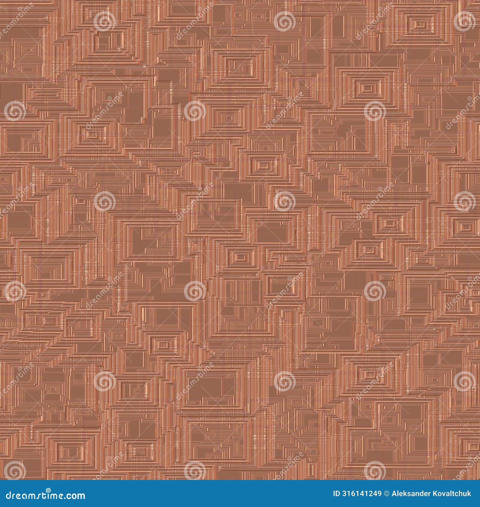 Boxy Frame Pipes Copper Seamless Pattern with Squares and Rectangles ...