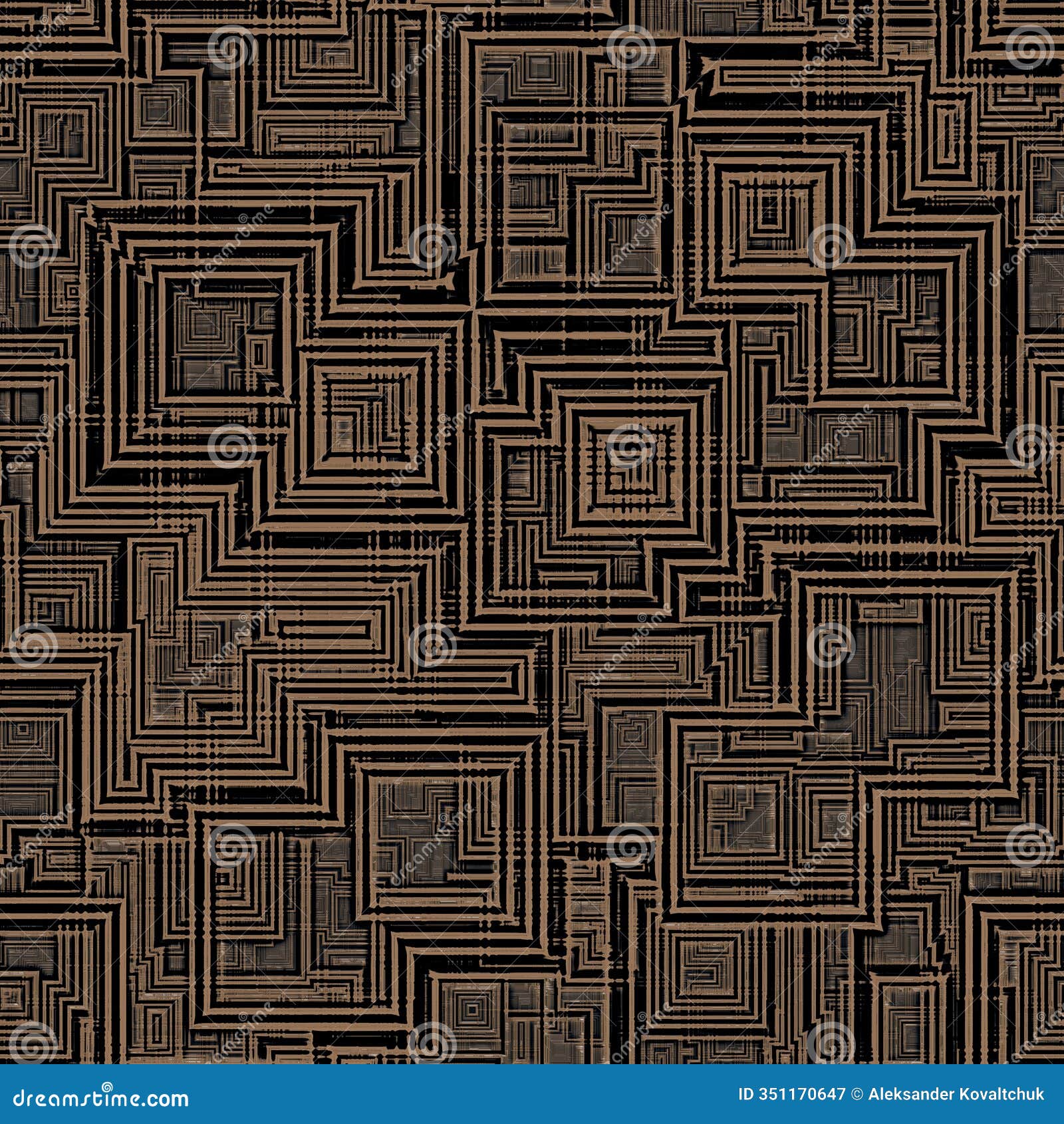 Boxy Frame Pipes Copper Seamless Pattern with Squares and Rectangles ...