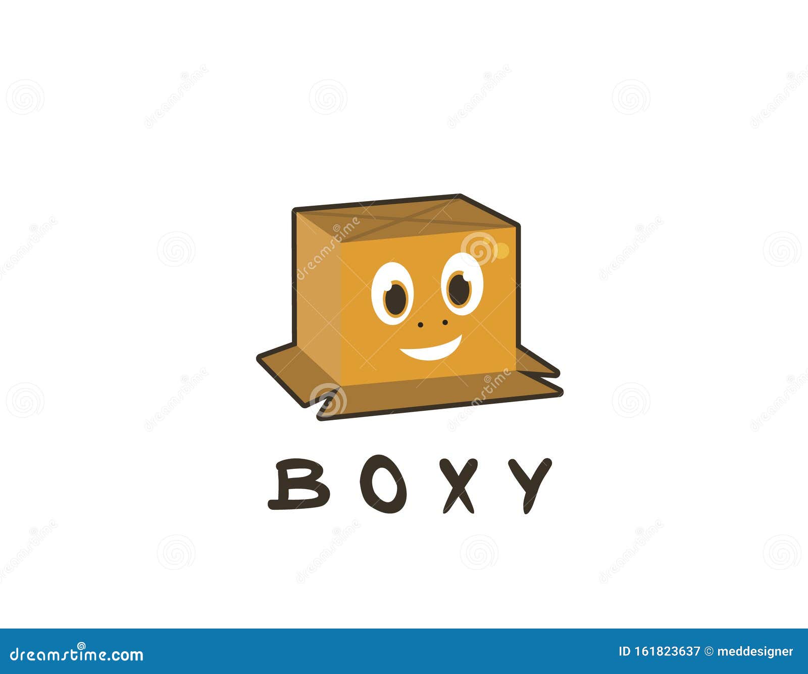 Boxy logo character stock illustration. Illustration of white - 161823637