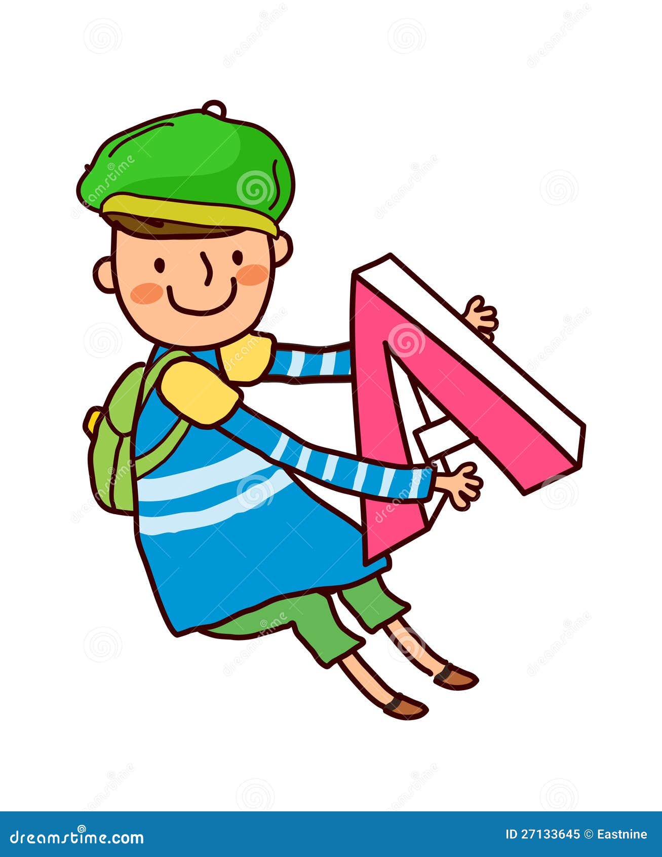 A boy stock vector. Illustration of carrying, holding - 27133645