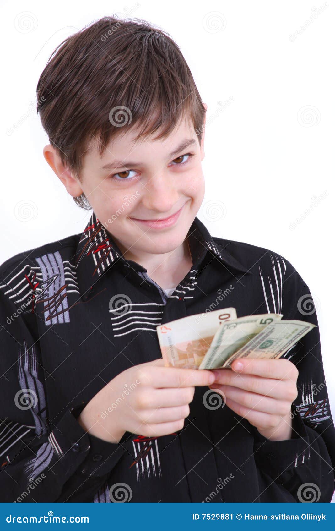 Boy stock image. Image of young, advantage, money, portrait - 7529881