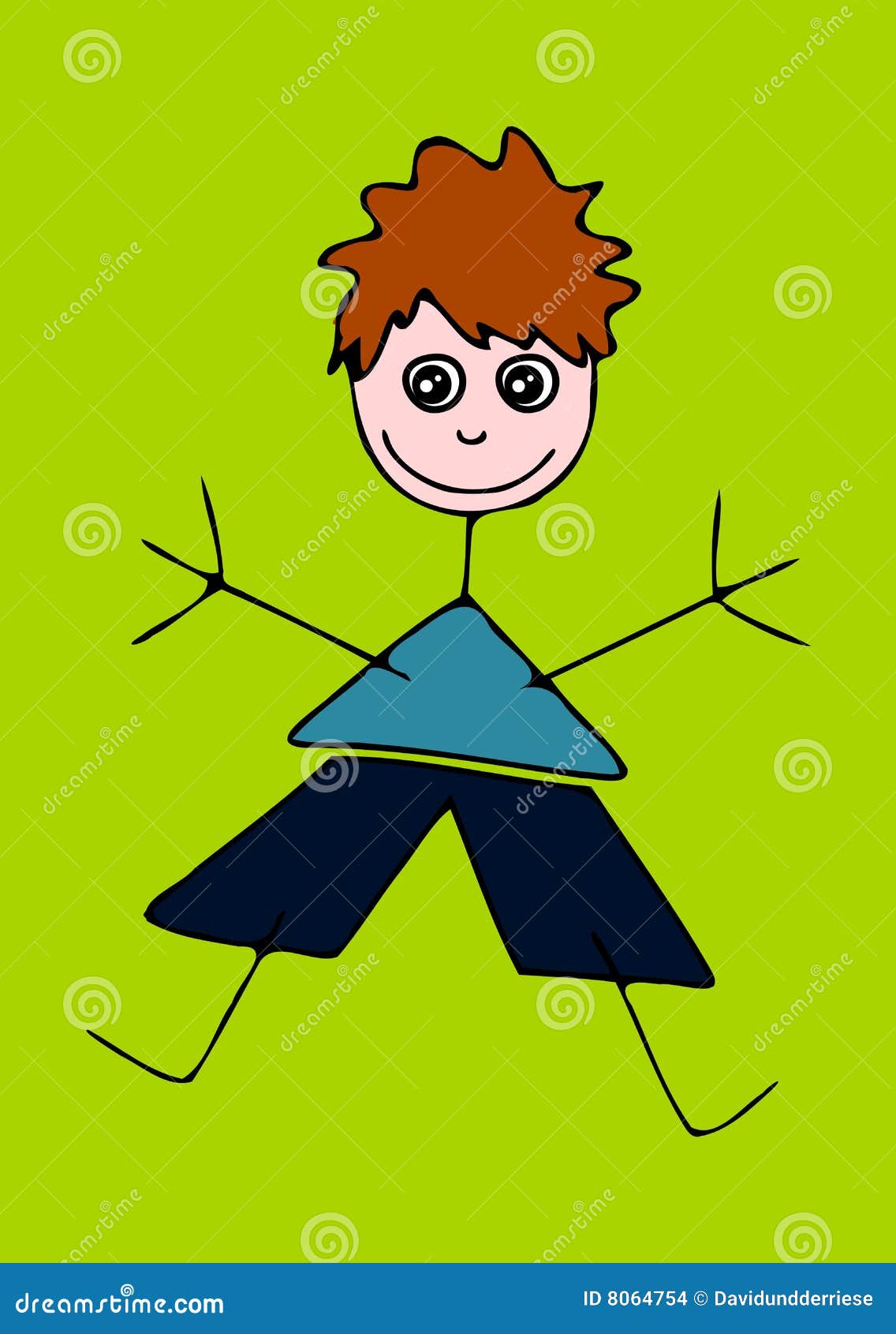 Boy. stock vector. Illustration of friendly, clip, stickman - 8064754