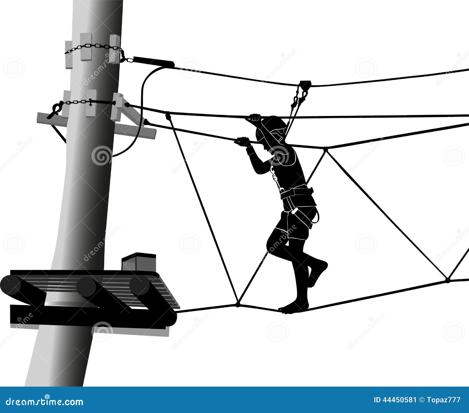 Adventure Park Silhouette, Adventure Park Silhouette Set, Vector ...