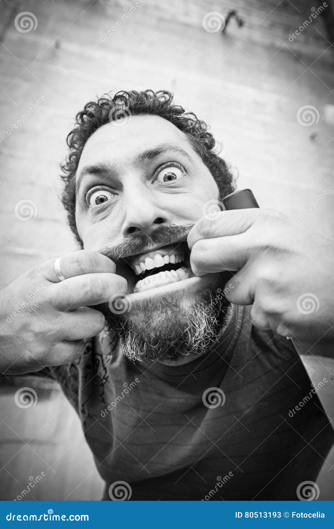 Boy aggressive beast stock image. Image of beard, funny - 80513193