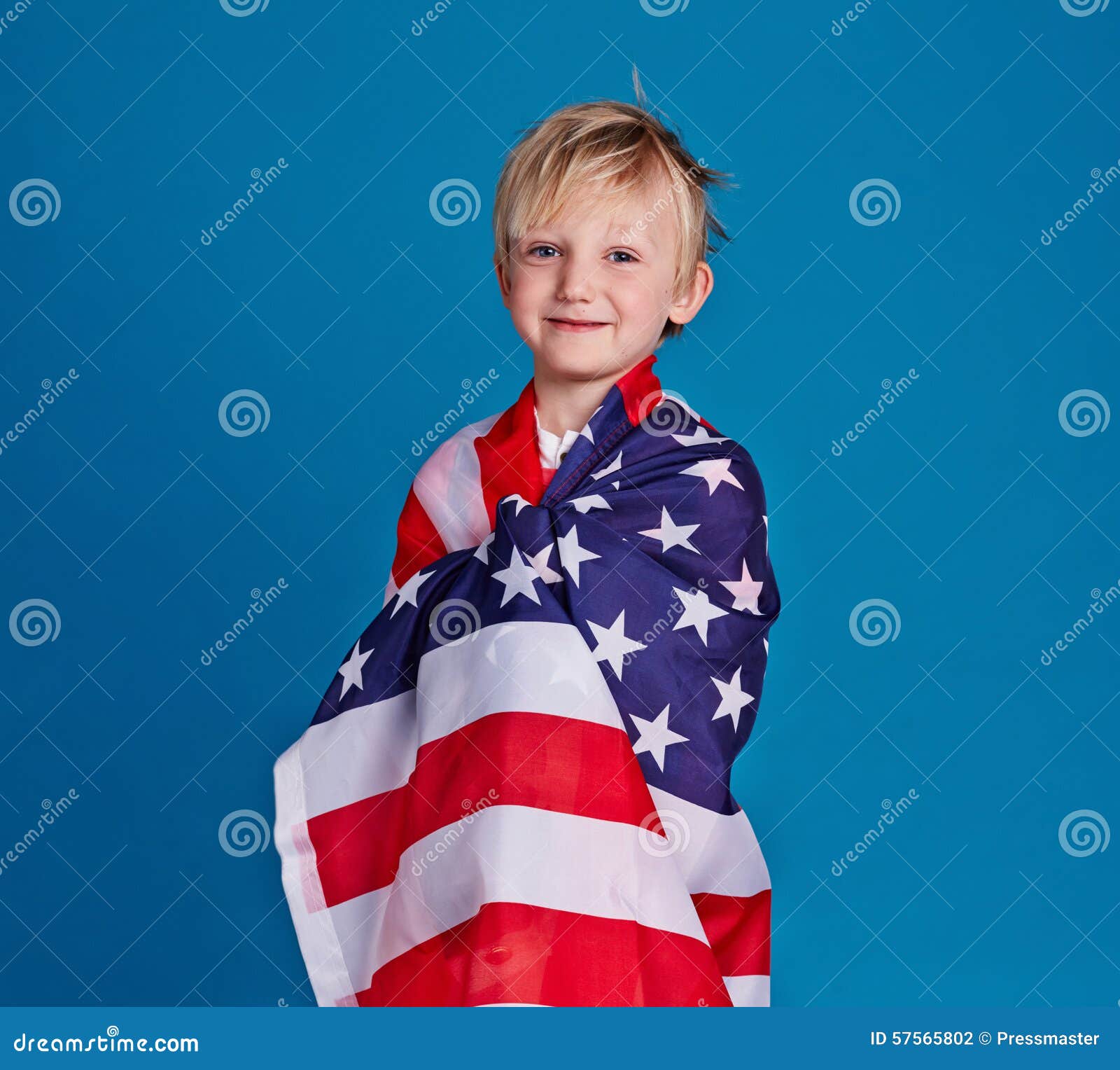 Boy in American flag stock photo. Image of flag, child - 57565802