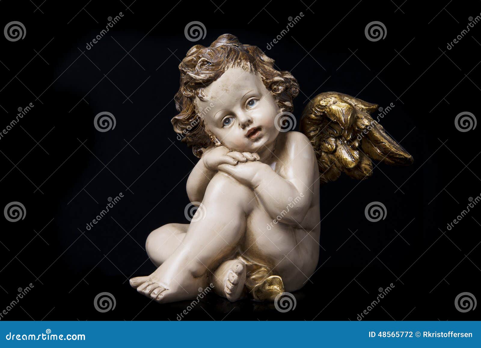 Boy angel sculpture stock photo. Image of sculpture, isolated - 48565772