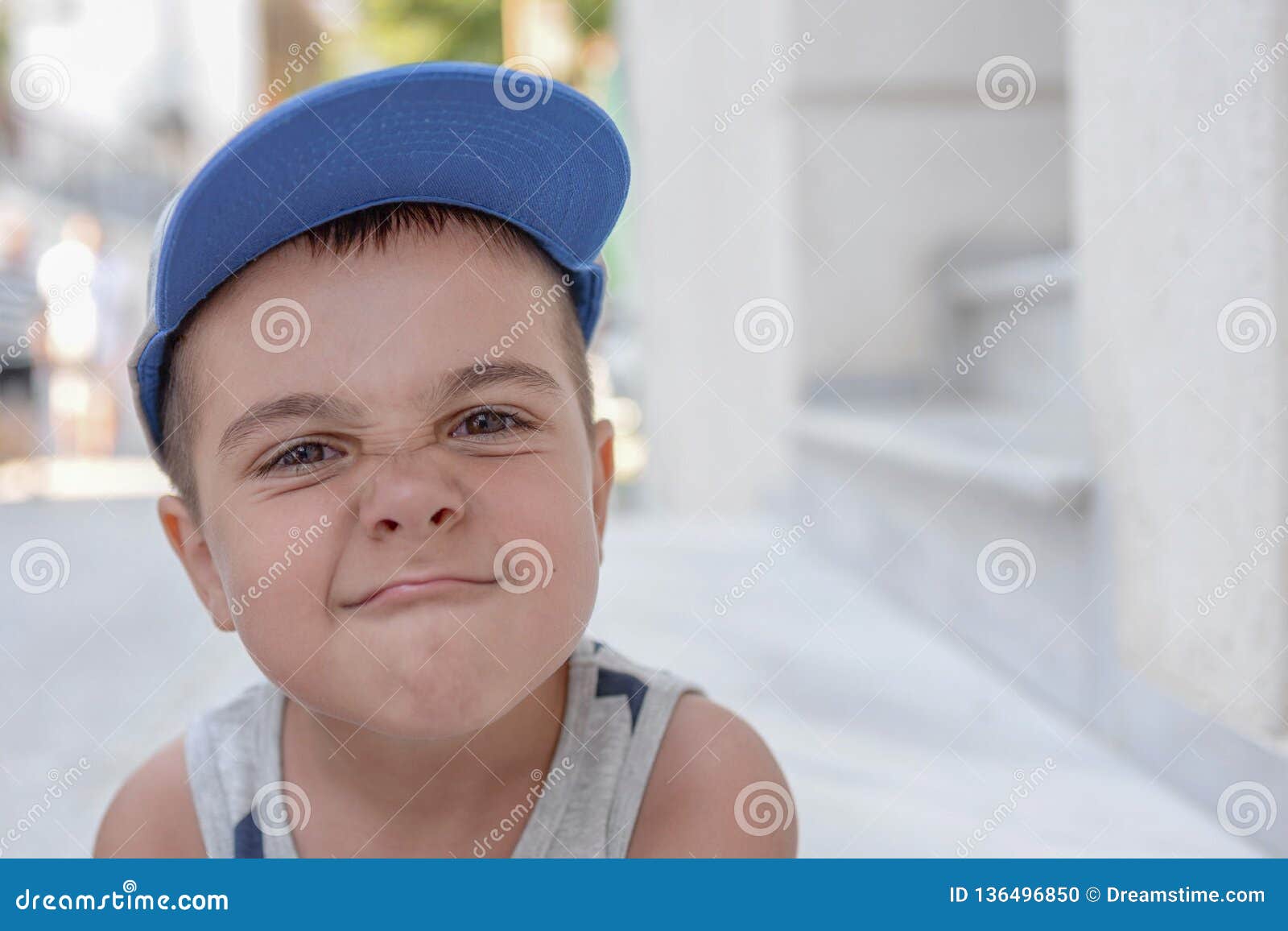 Boy with angry face stock photo. Image of portrait, disappoint - 136496850