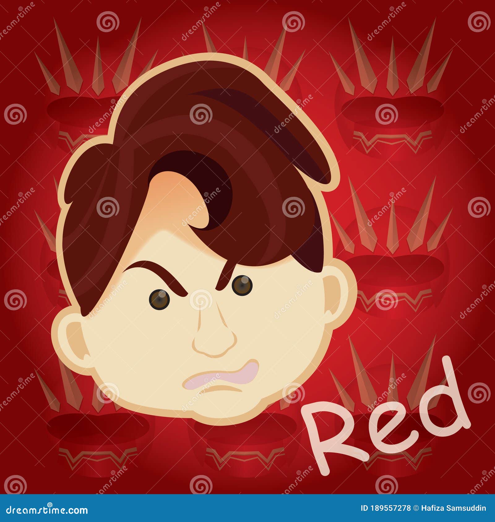 Boy Angry. Vector Illustration Decorative Design Stock Vector ...