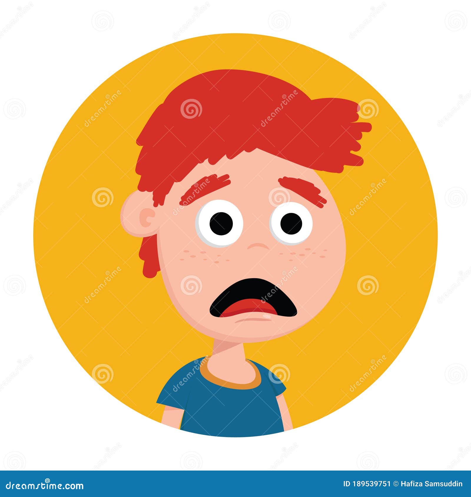 Boy Anxious. Vector Illustration Decorative Design Stock Vector ...