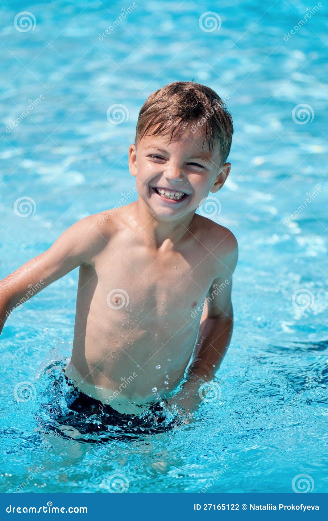 Boy at aqua park stock photo. Image of laughing, little - 27165122