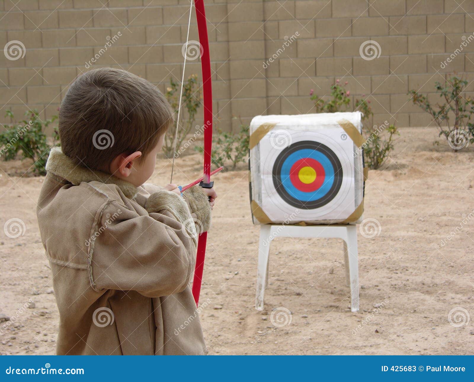 Boy Archer Three stock image. Image of shoot, hunting, archery - 425683