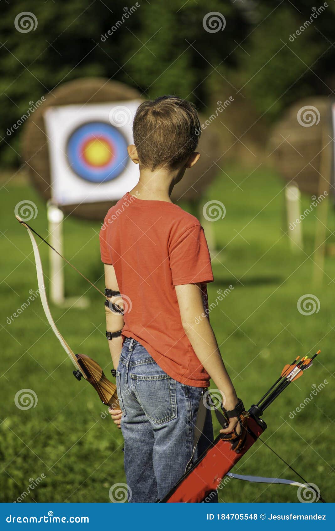 Boy during Archery Tournament Stock Photo - Image of action, objective ...