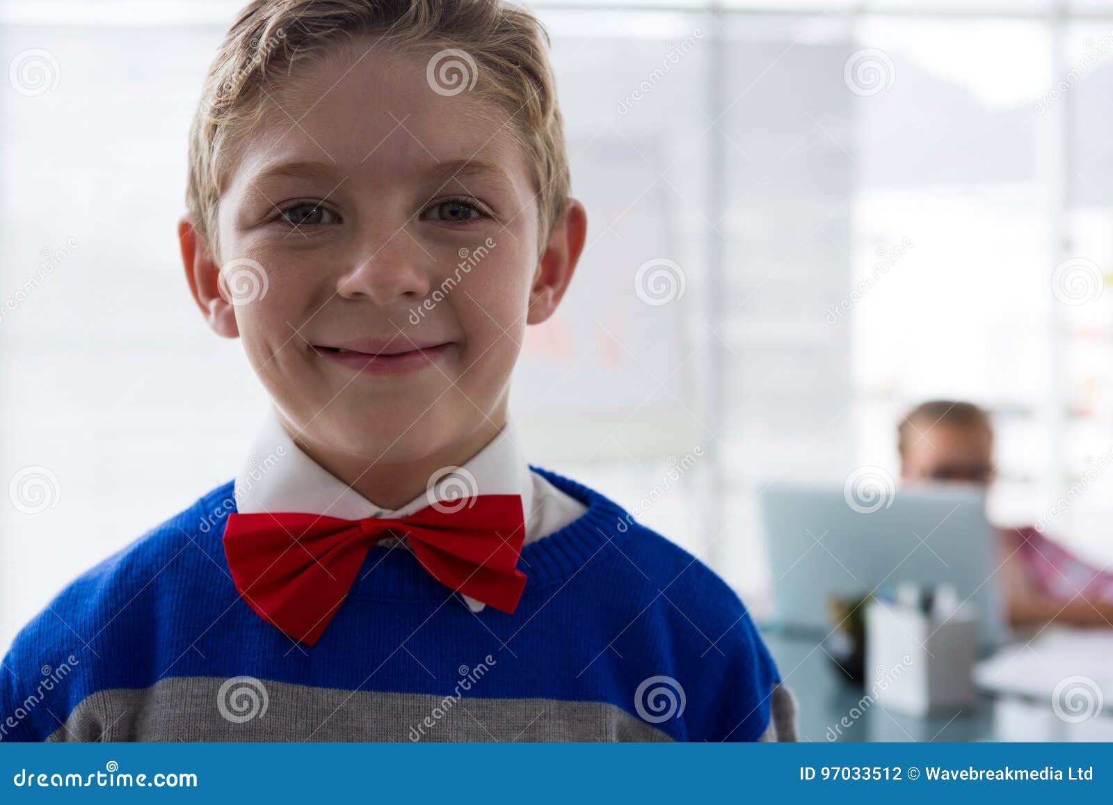 Boy As Business Executive Smiling while Standing in Office Stock Photo ...