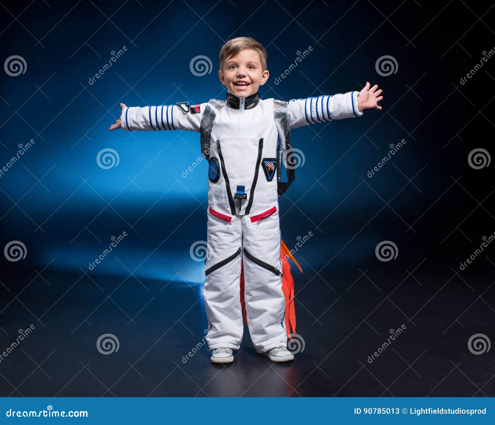 Boy in astronaut costume stock image. Image of childhood - 90785013