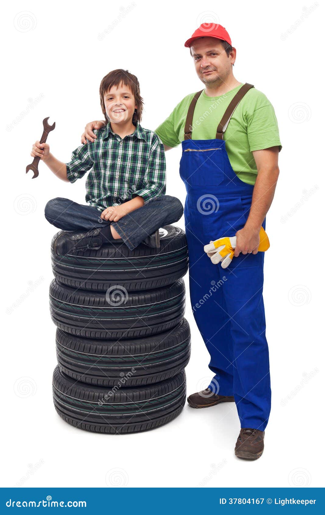 Boy at the Auto Repair Shop Stock Image - Image of technician, service ...