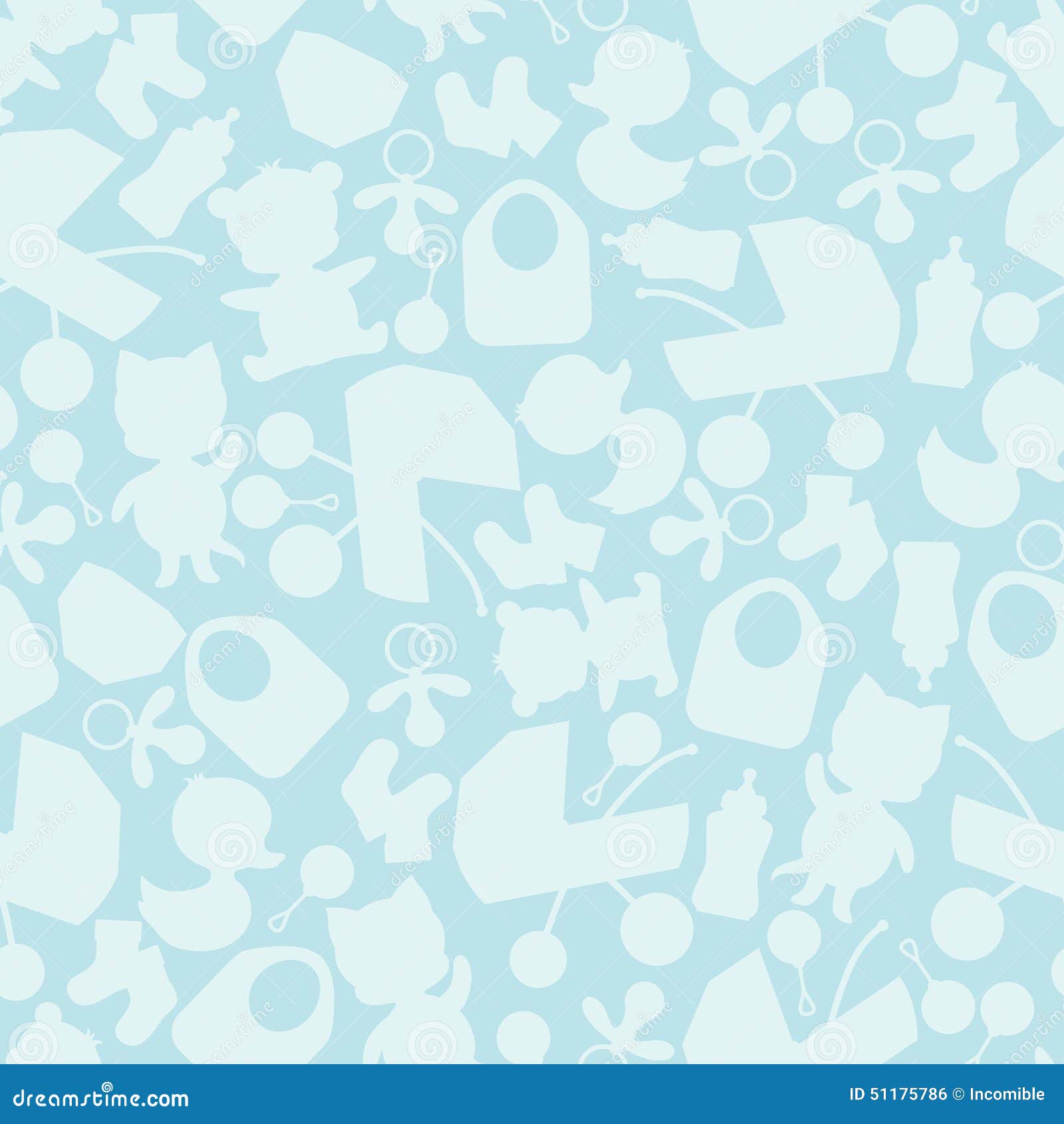 Boy Baby Shower Seamless Pattern Stock Vector - Illustration of pretty ...