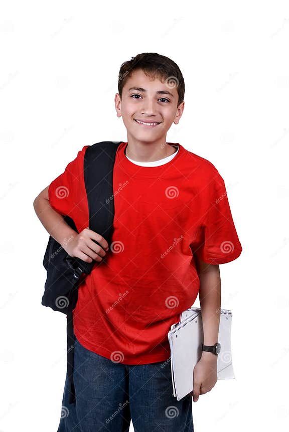 Boy with backback stock photo. Image of imagination, homework - 2378784