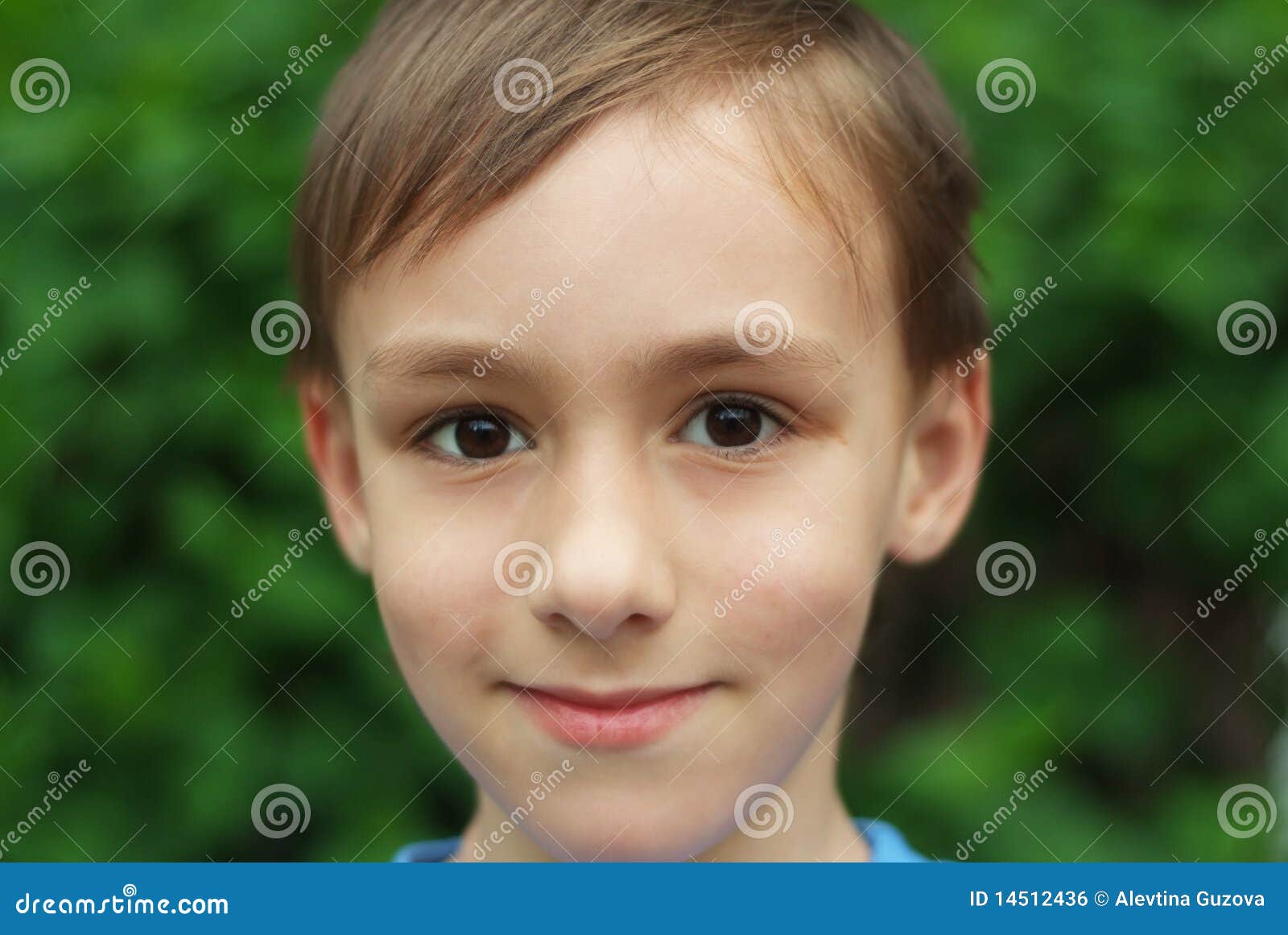 Boy is on the Background of Nature Stock Photo - Image of portrait ...