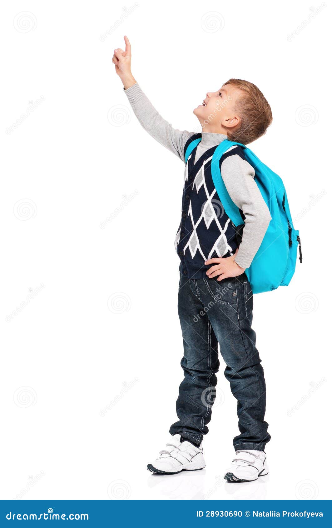 Boy with backpack stock photo. Image of adolescent, childhood - 28930690