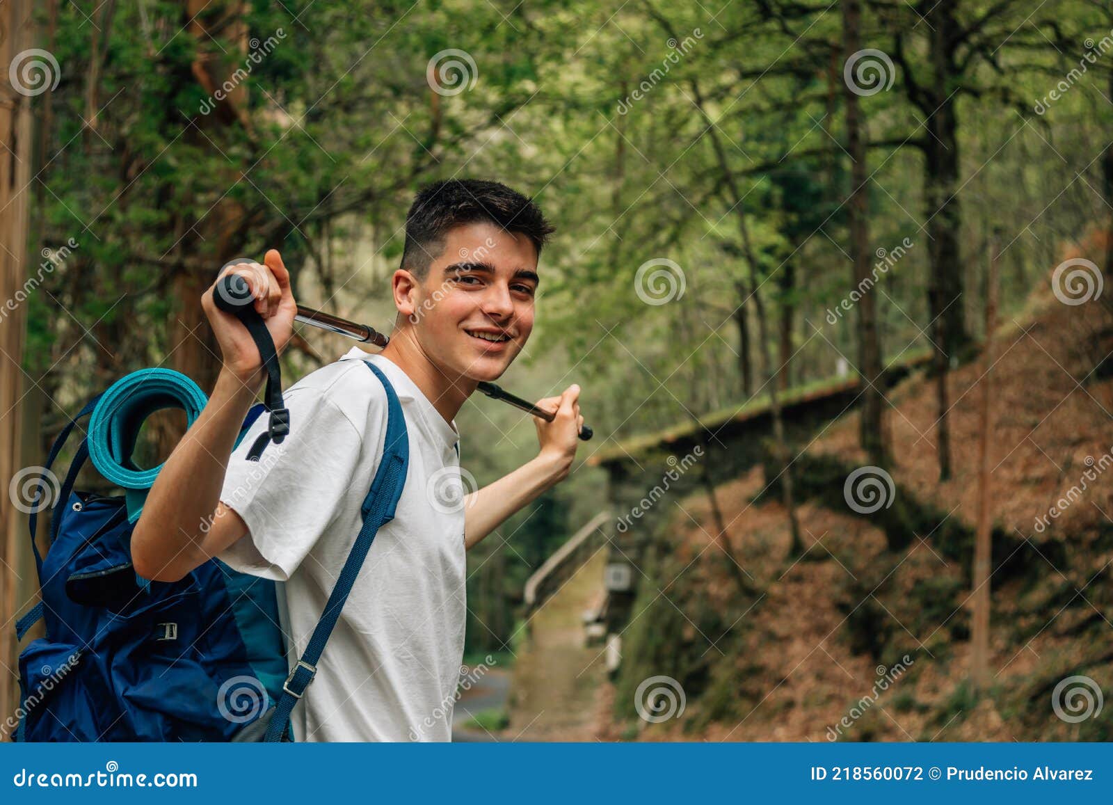 Man with Backpack Walking or Hiking Stock Photo - Image of adventure ...
