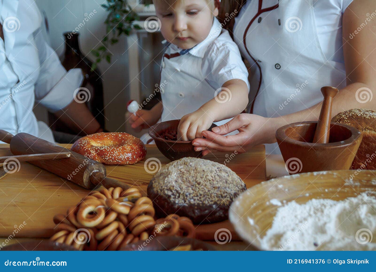 Boy at the Bakery, Trying Food, Cooks, Pastries. Master Class and ...