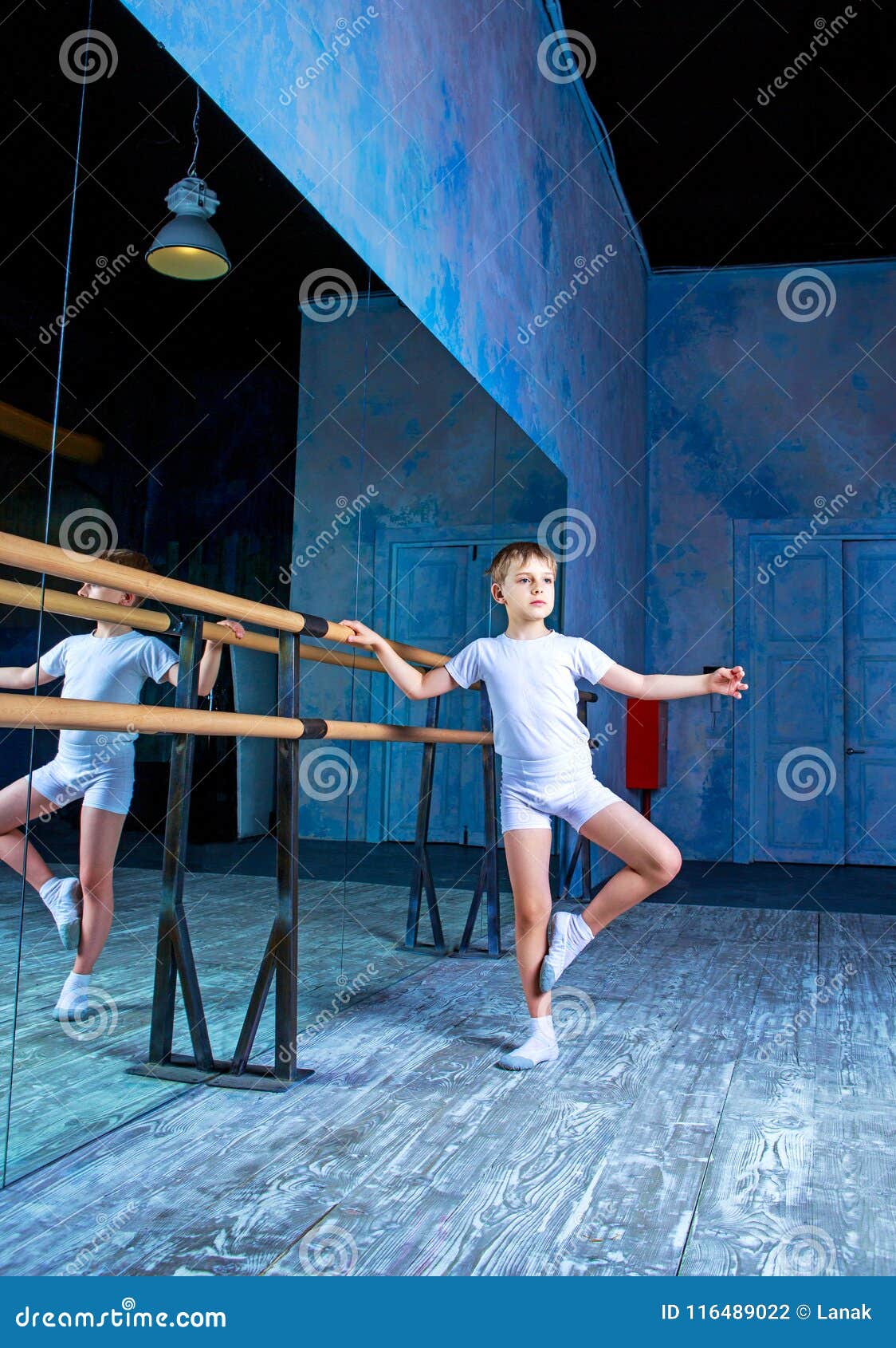 Boy Ballet Dancer Doing Exercise Stock Photo - Image of happy ...