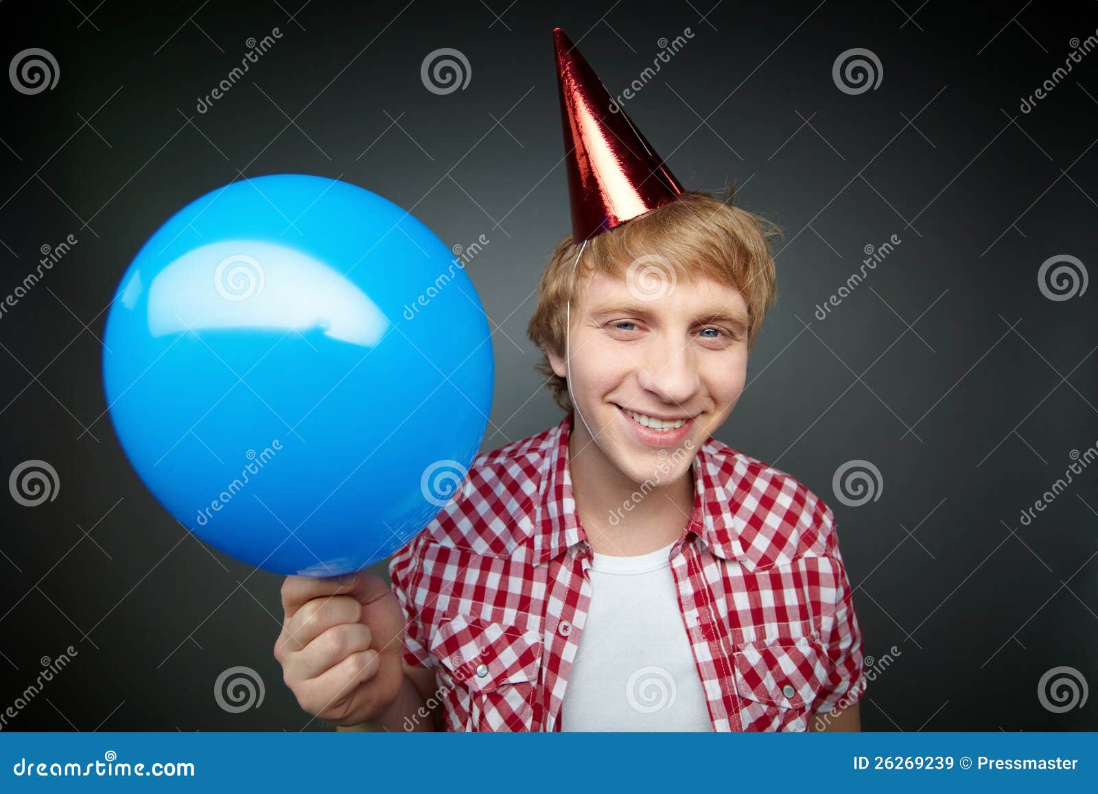 Boy with balloon stock image. Image of crazy, expression - 26269239