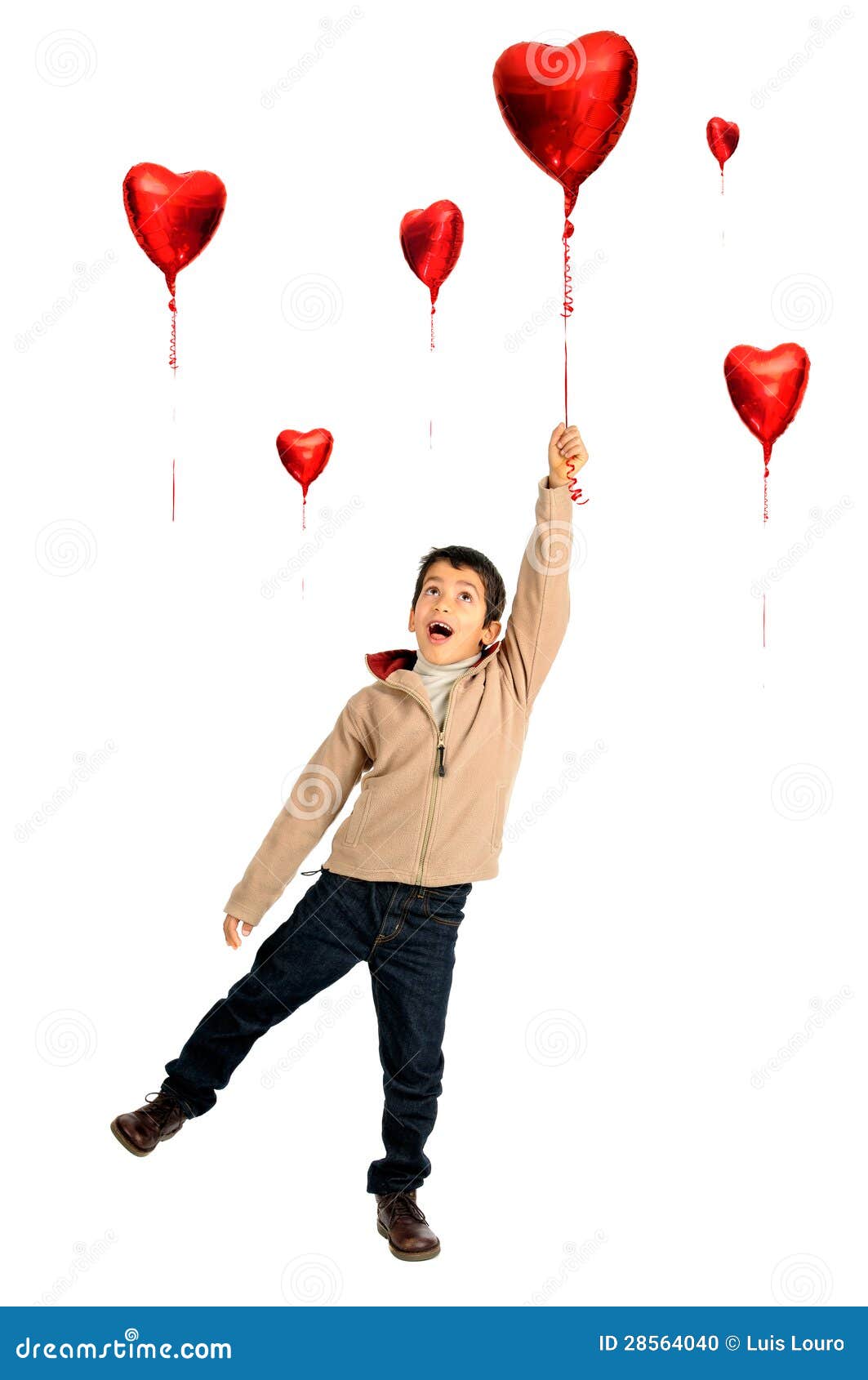 Boy with balloon stock photo. Image of laughing, smile - 28564040