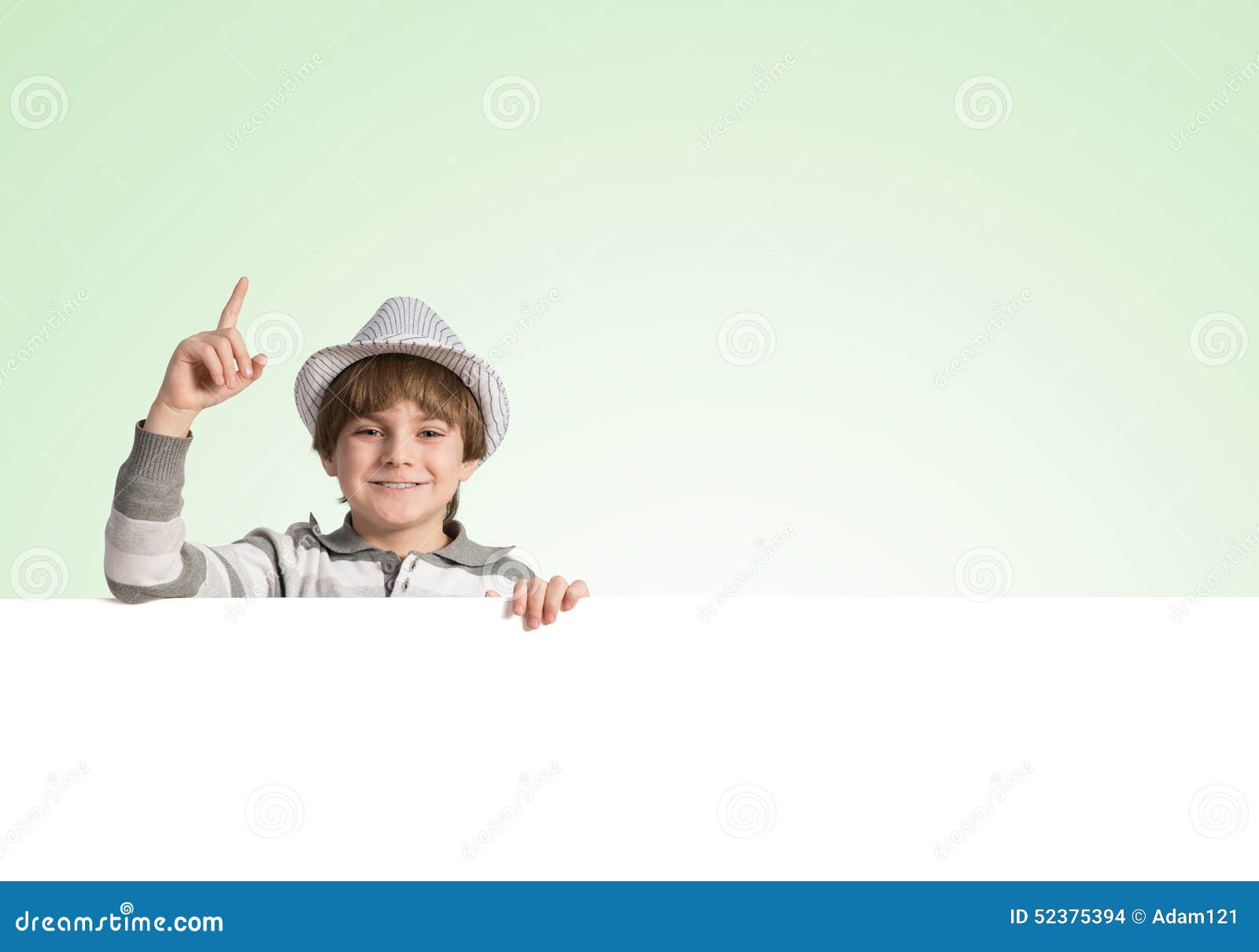 Boy with banner stock photo. Image of hold, lifestyle - 52375394
