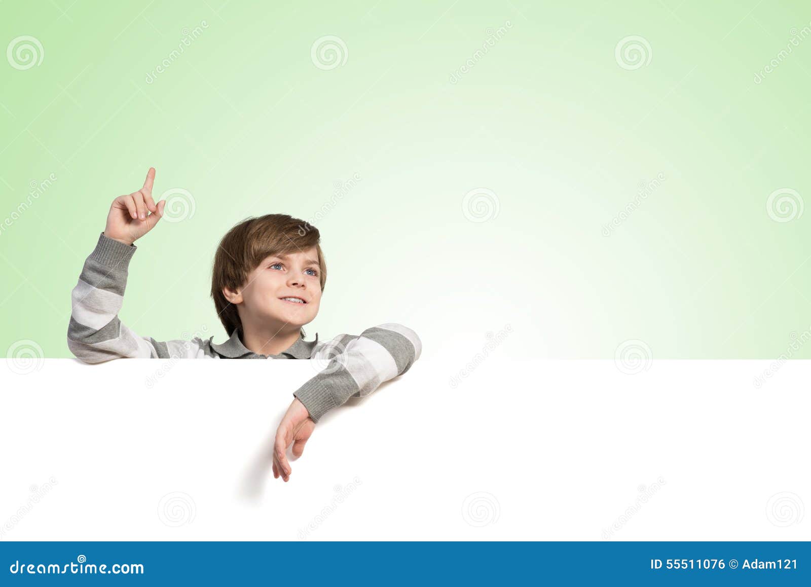 Boy with banner stock photo. Image of idea, education - 55511076