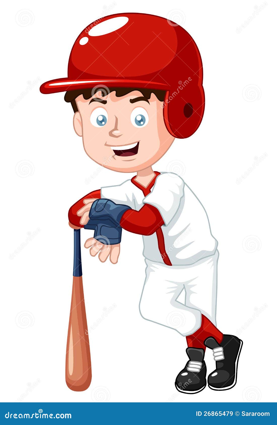 Boy baseball player stock vector. Illustration of clipart - 26865479